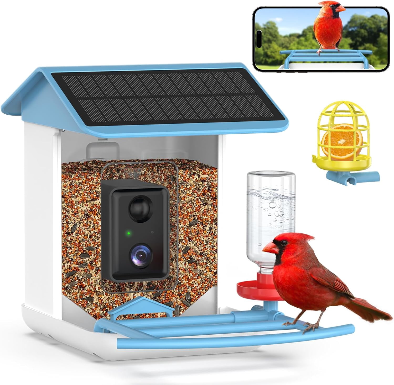 Bird Feeder with Camera, AI Forever for 11,000+ Species, 64G TF Card ...