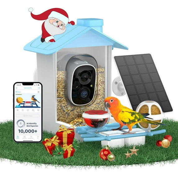 Bird Feeder with Camera Solar , Birdfeeder Cam for Outside, AI Species ...
