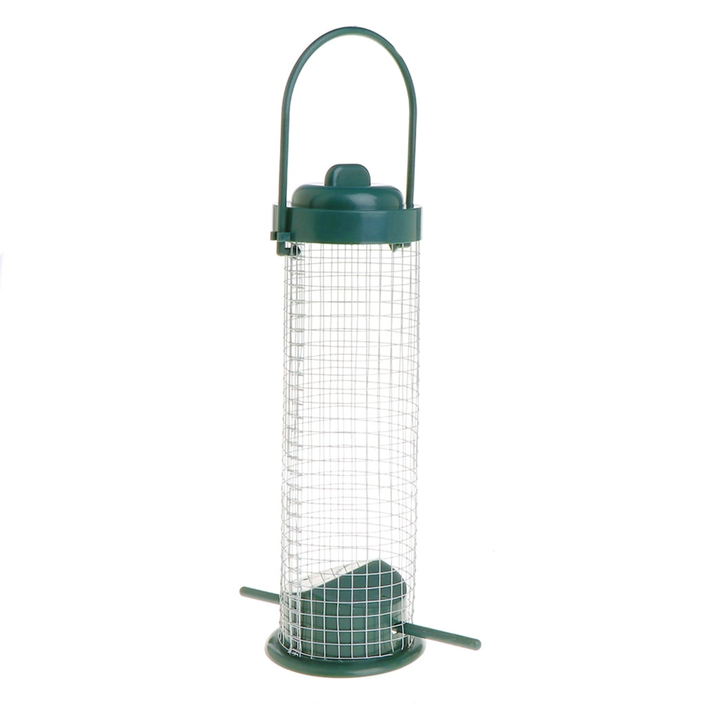Bird Feeder with Lid Metal Mesh Tube Bird Feeder Wild Bird Tube Feeders ...