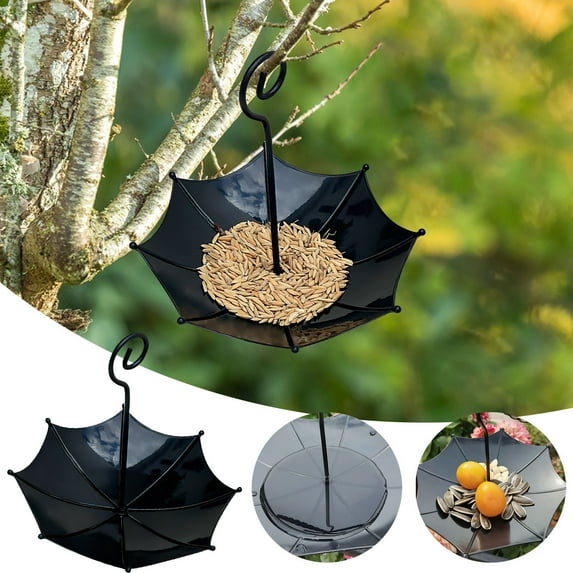 Bird Feeders, Organic Resin Hanging Bird Bath Umbrella Shaped ...