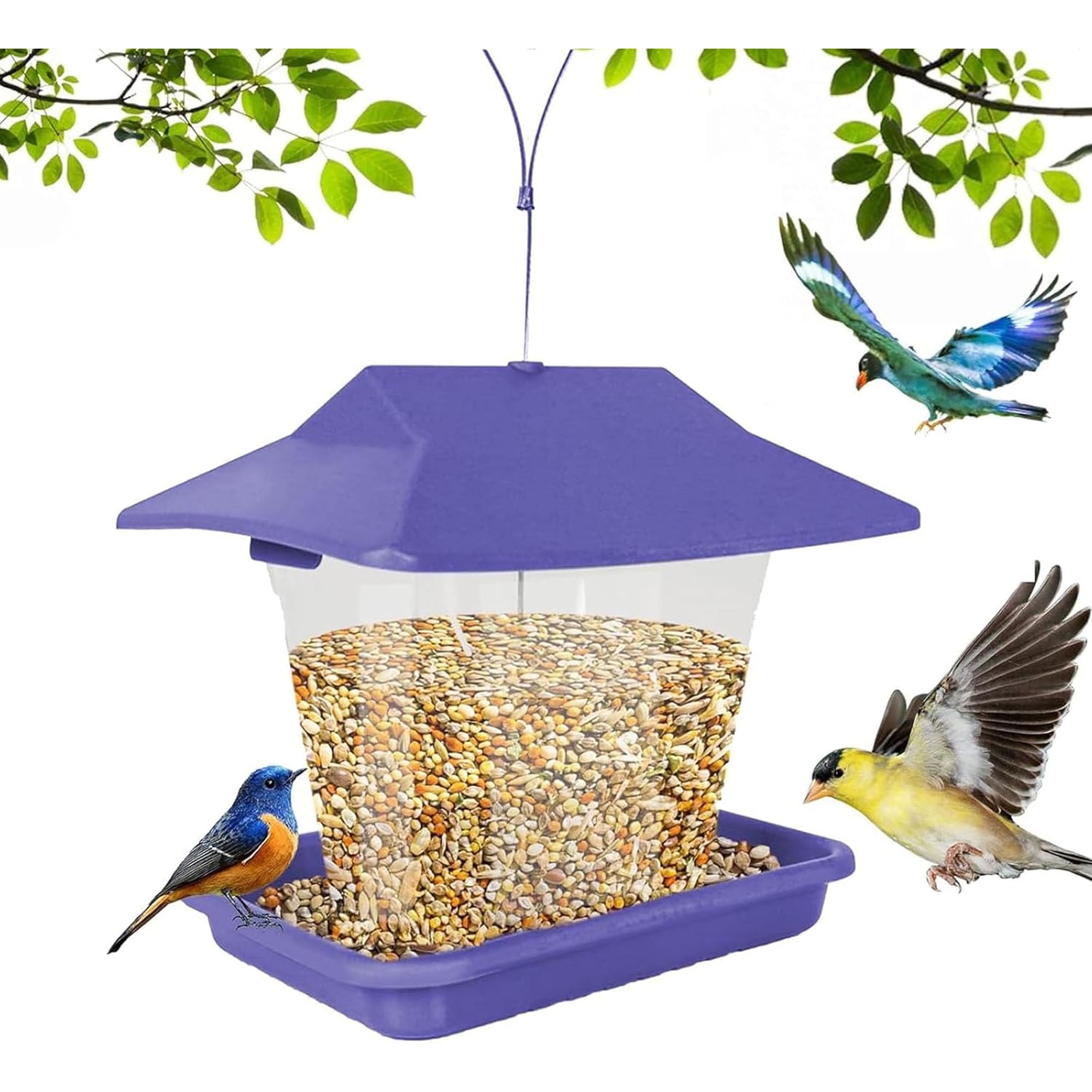 Bird Feeders for Outdoors Hanging, Proof Feeder for Garden Yard Outside ...