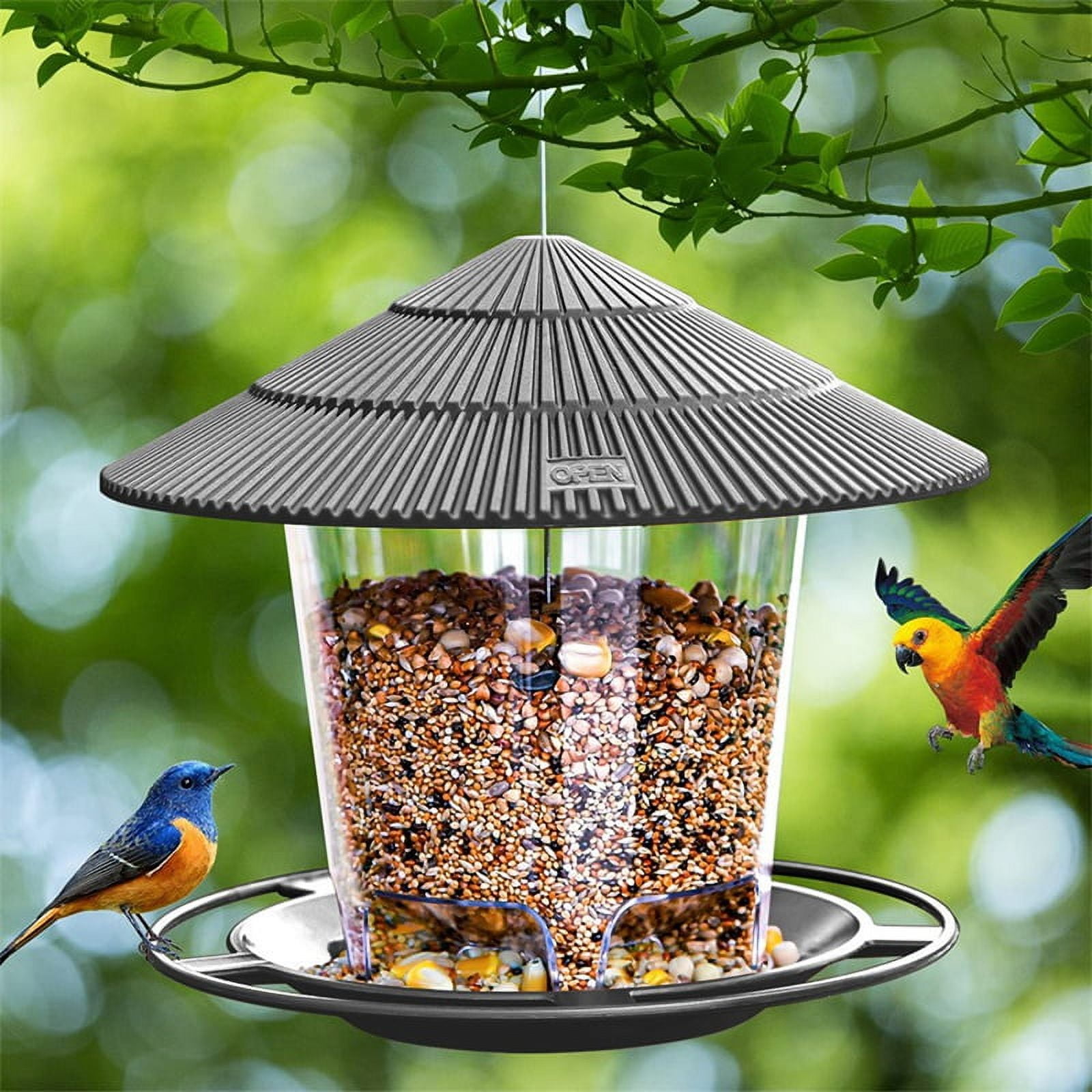 Bird Feeders Outdoors Hanging Squirrel Proof Easy Clean and Fill ...