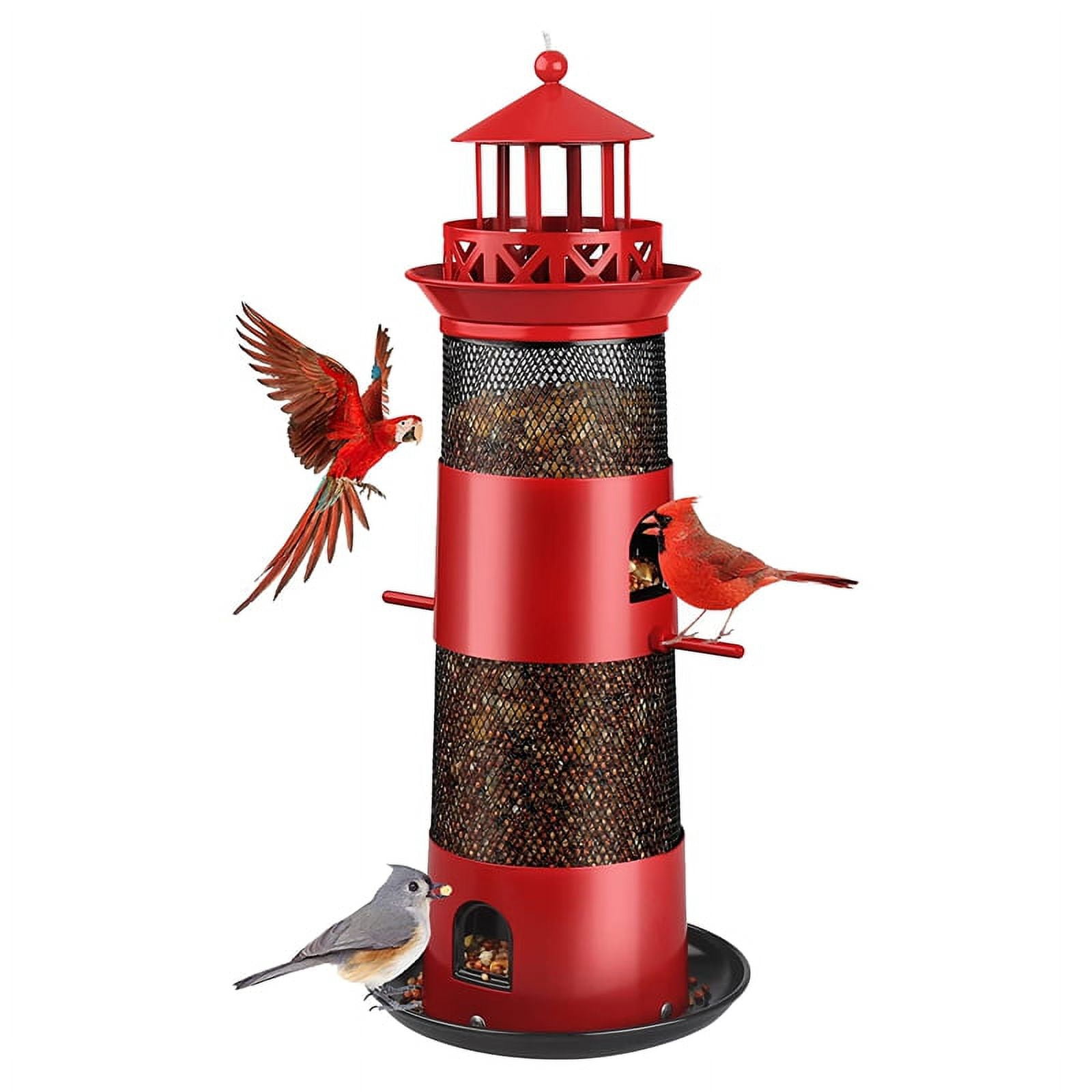 Bird Feeders for Outdoors Hanging, Squirrel Proof Wild Feeder Outside ...
