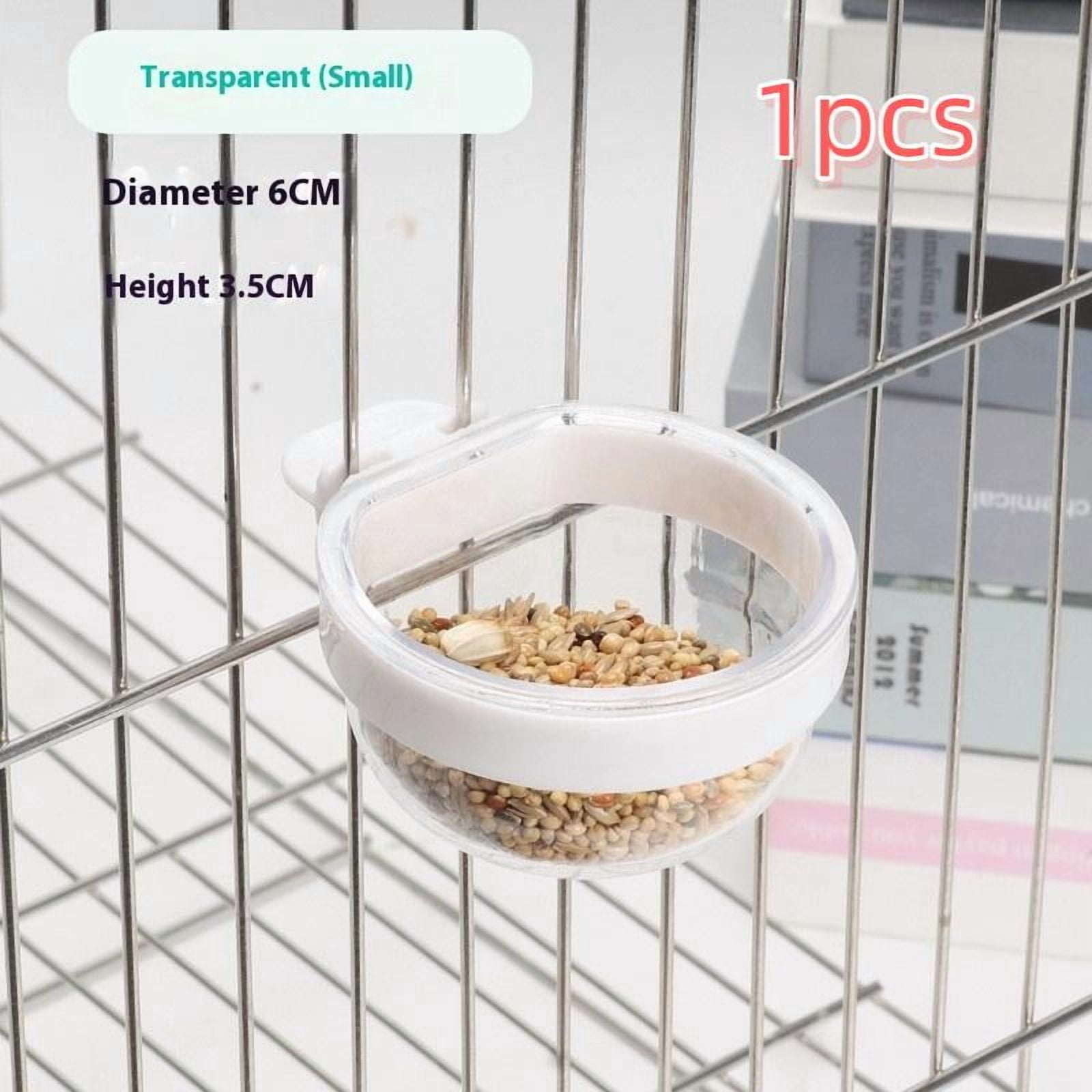 Bird Feeding Bowl Detachable Transparent Bowl Plastic Food Cup For Cage ...