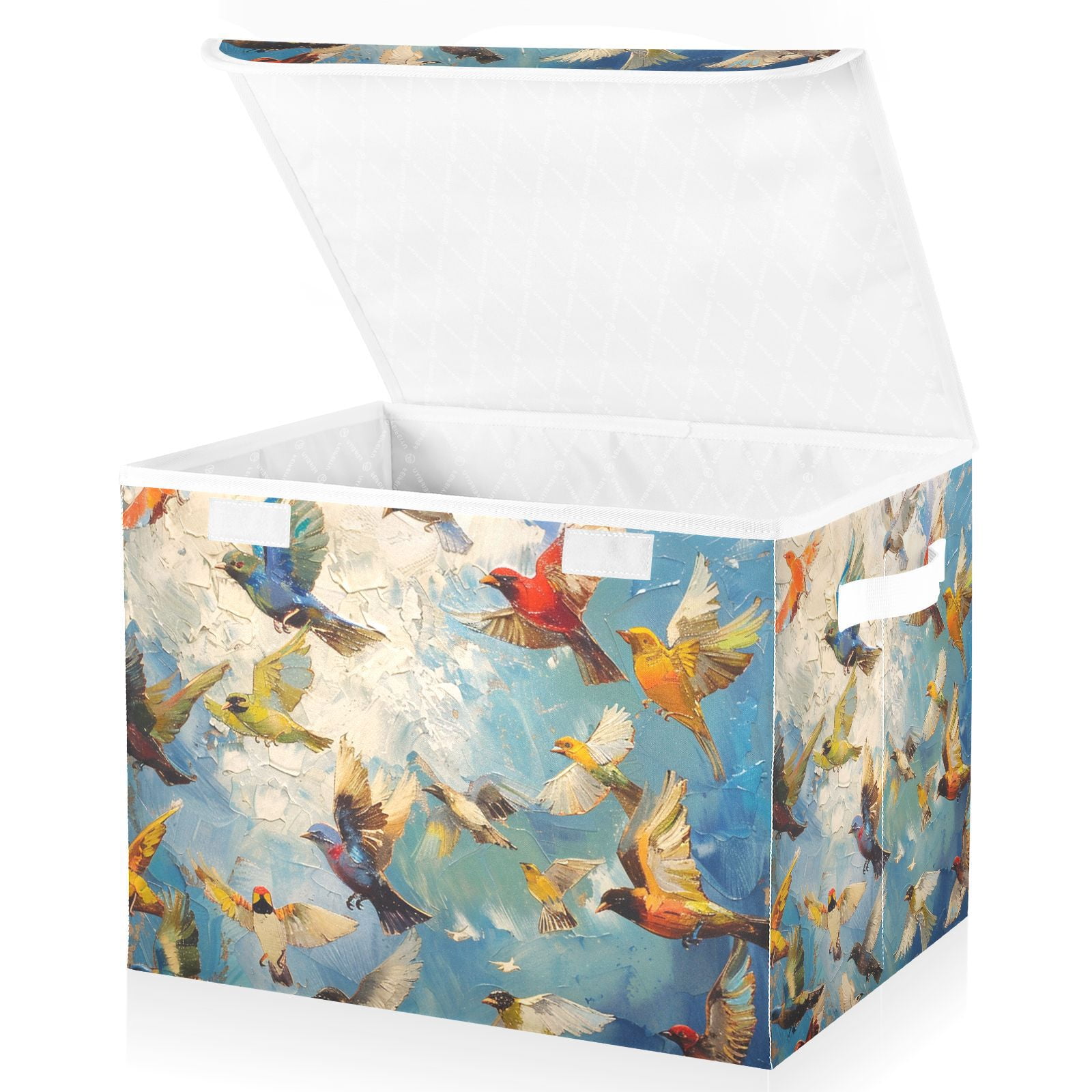 Bird Flock Storage Basket for Shelves Foldable Container Organizer for ...