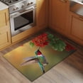 Bird Floral 2x3 Rug for Entryway Front Door Kitchen Sink Area, Red ...