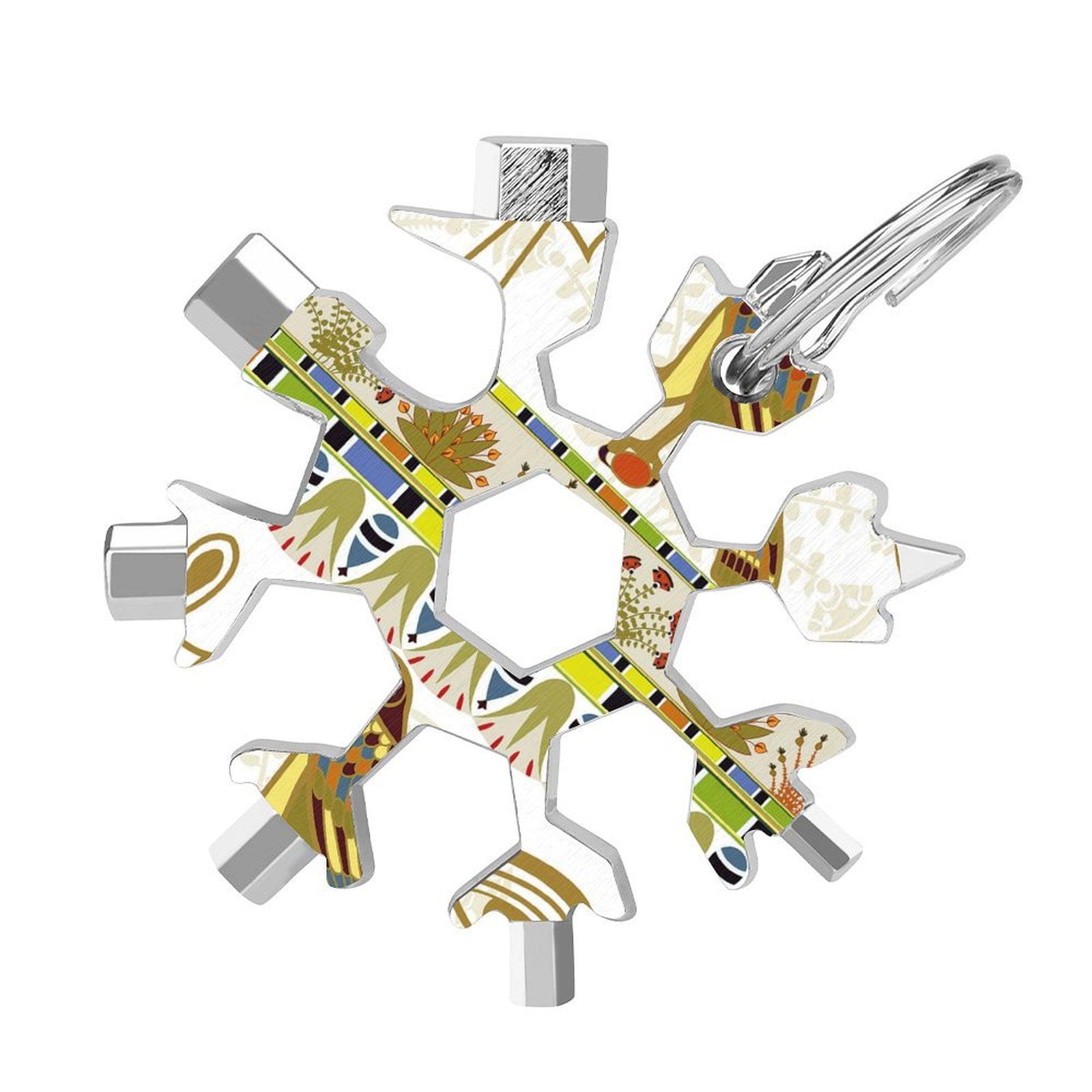 Bird Floral Ancient Egyptian Symbols 19-in-1 Snowflake Multi Tool ...