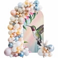 Bird Floral Arch Backdrop Cover 7.2 FT Hummingbird Spring Decorative ...