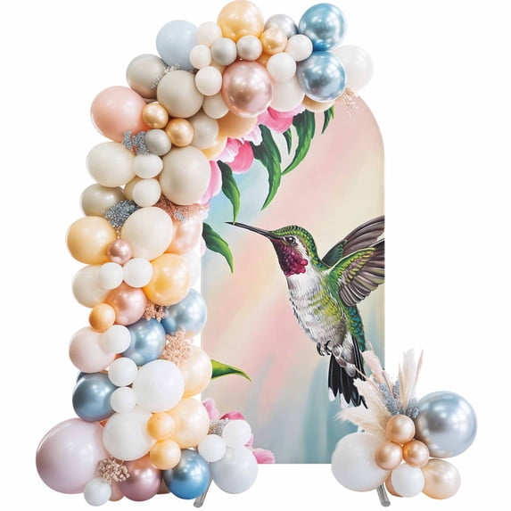 Bird Floral Arch Backdrop Cover 7.2 FT Hummingbird Spring Decorative ...