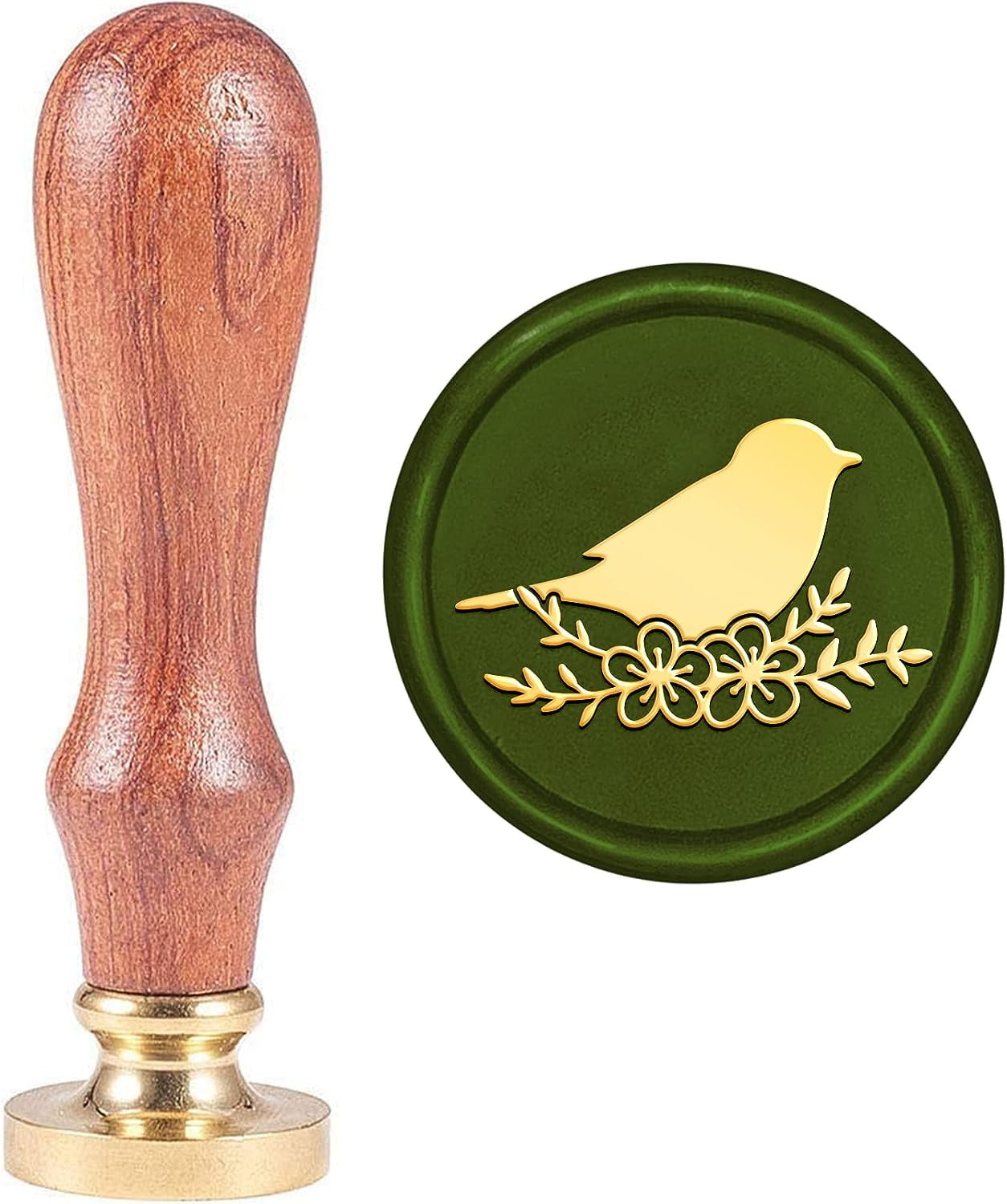 Bird Flower Wax Seal Stamp 30mm Birds Spring Flower Sealing Stamp ...