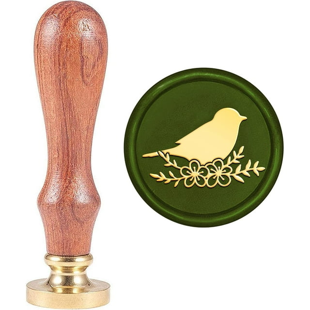 Bird Flower Wax Seal Stamp 30mm Birds Spring Flower Sealing Stamp ...