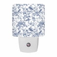 Bird Flowers Plug-in LED Night Lights Retro Floral Blue Auto Dusk-to ...