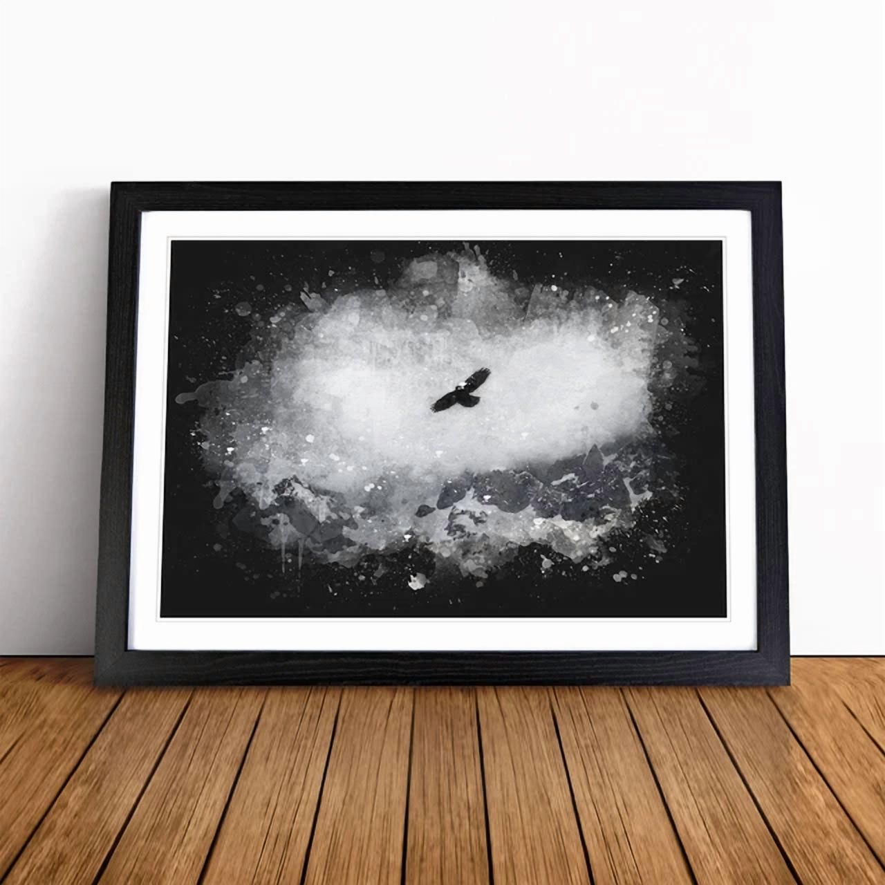 Bird Flying Over Mountains Wall Art Print Poster Art Home Decor Vintage ...