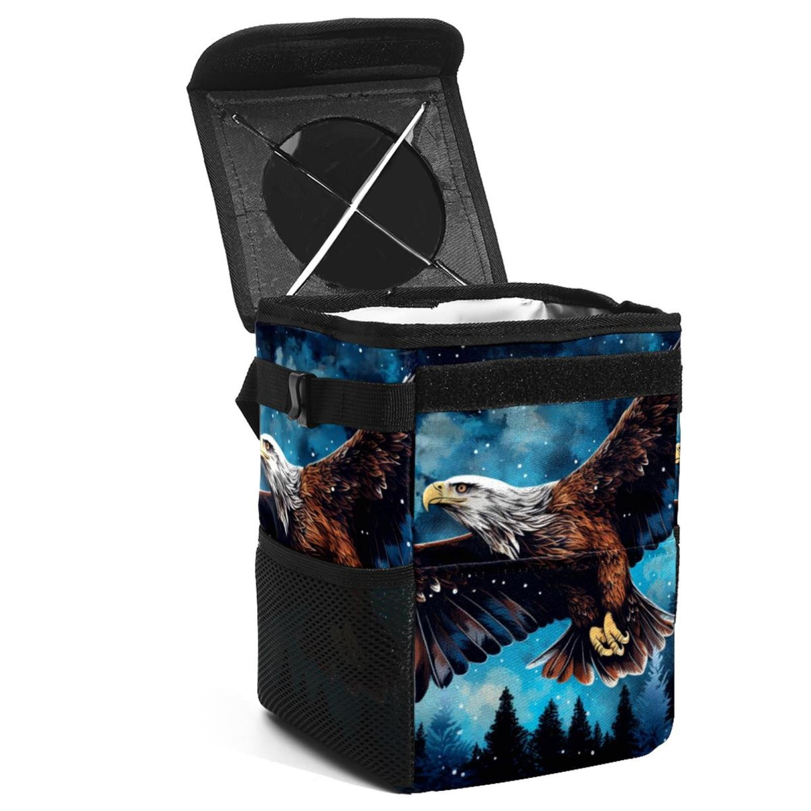 Bird Foldable Car Garbage Can Trash Can for Car, with Lid, Leak-Proof ...