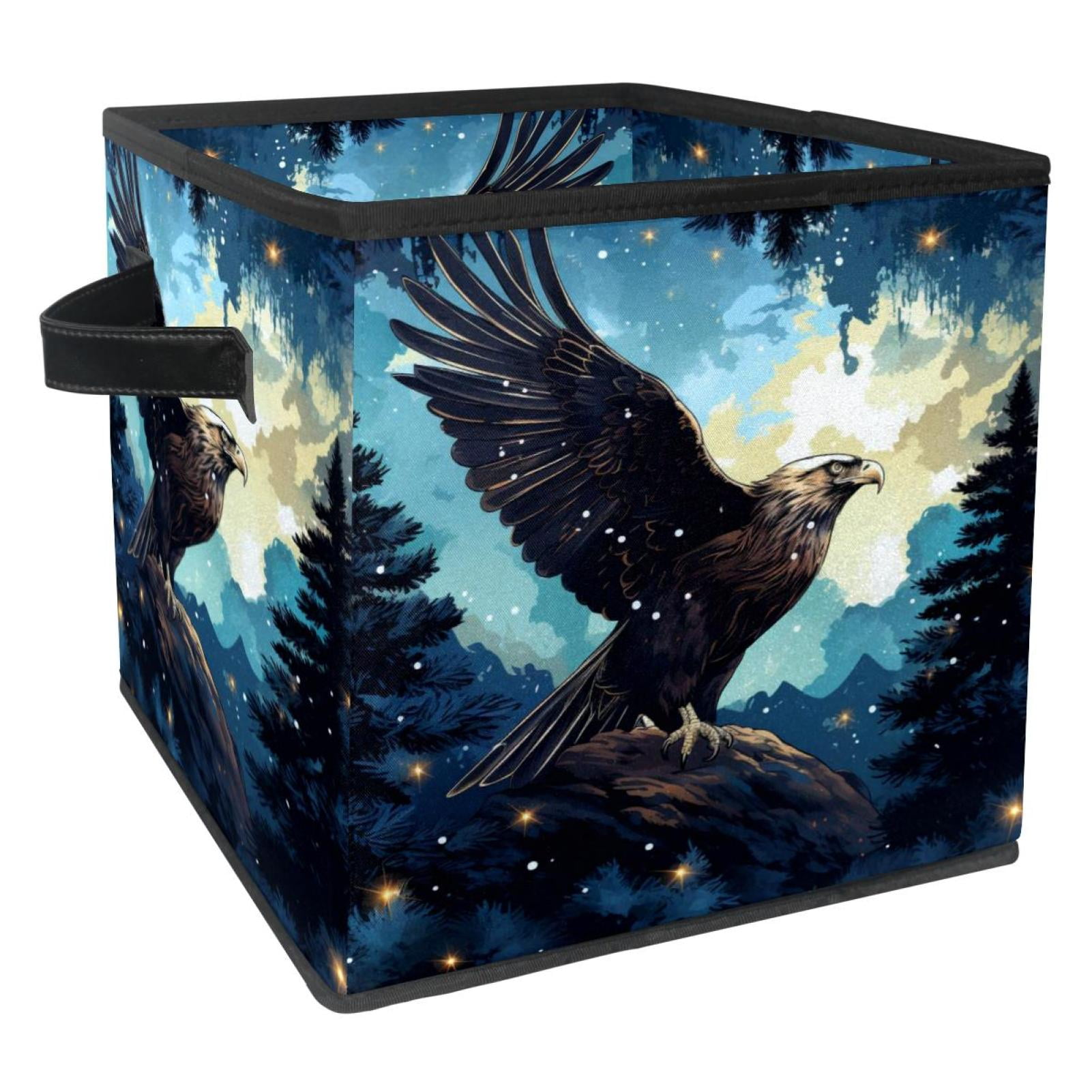 Bird Foldable Storage Cubes with Handle, 10.8"x10.5"x10.6", Large ...