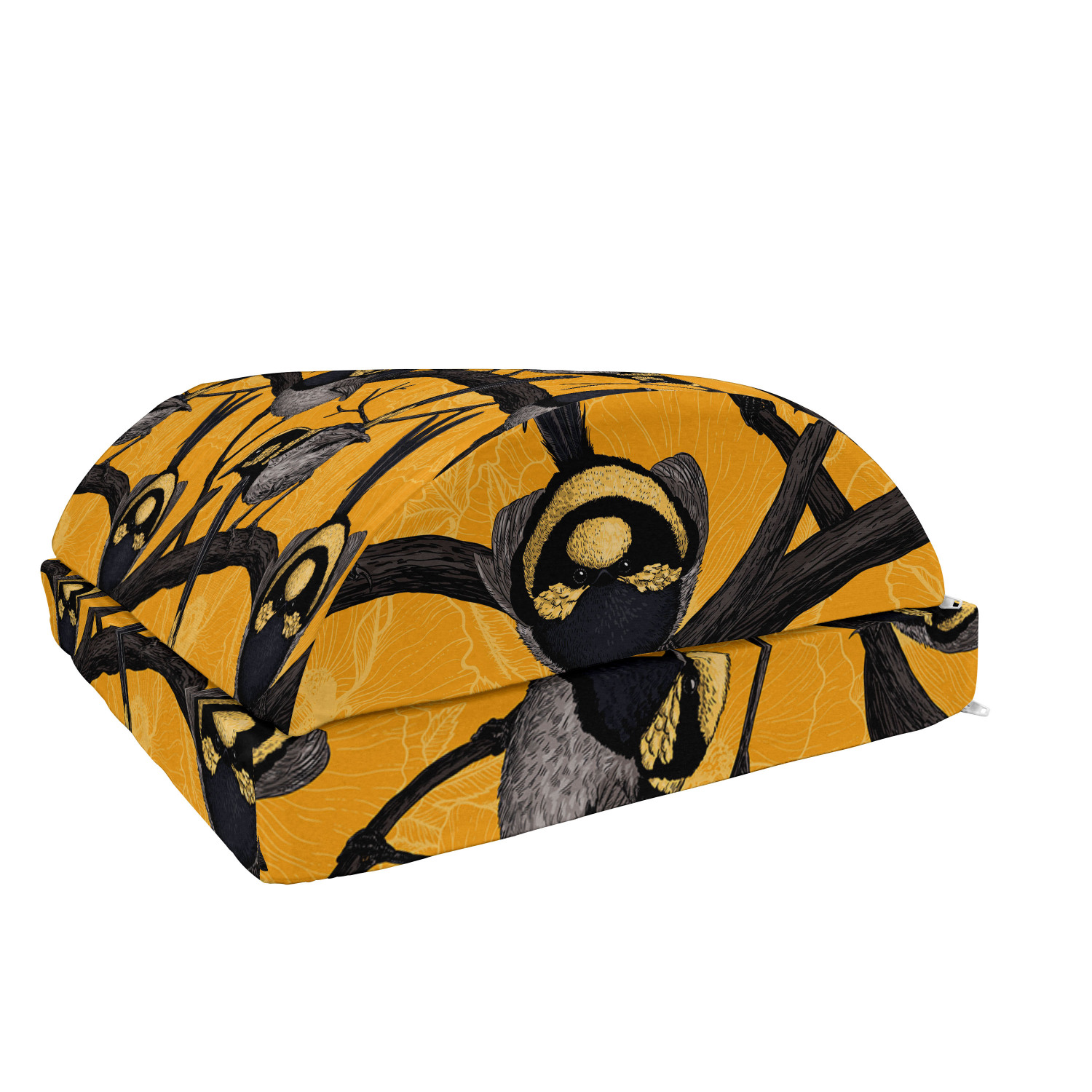 Bird Foot Rest, Flying Animal Wren on Twigs Realistically Drawn Sketch ...