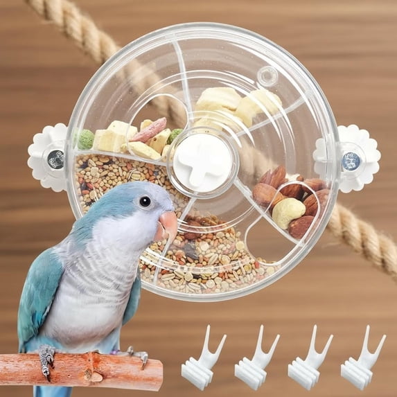 Bird Foraging Toy Creative Feeder with Seed Food Rotating Wheel for ...