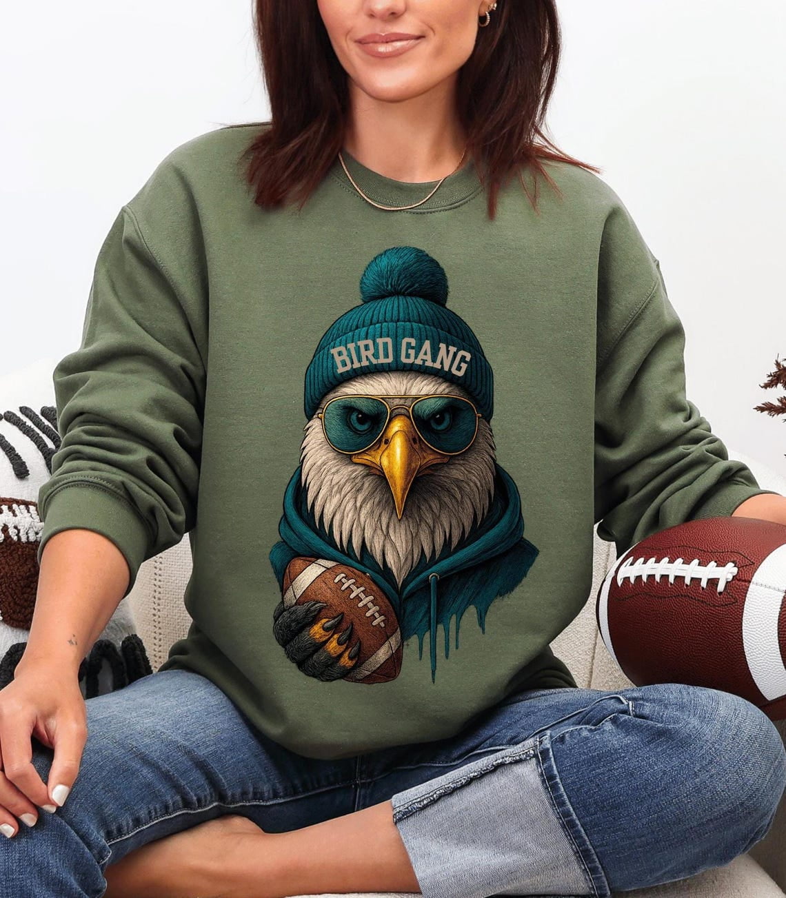 Bird Gang Football Sweatshirt, Philadelphia Game Day Hoodie, Team ...