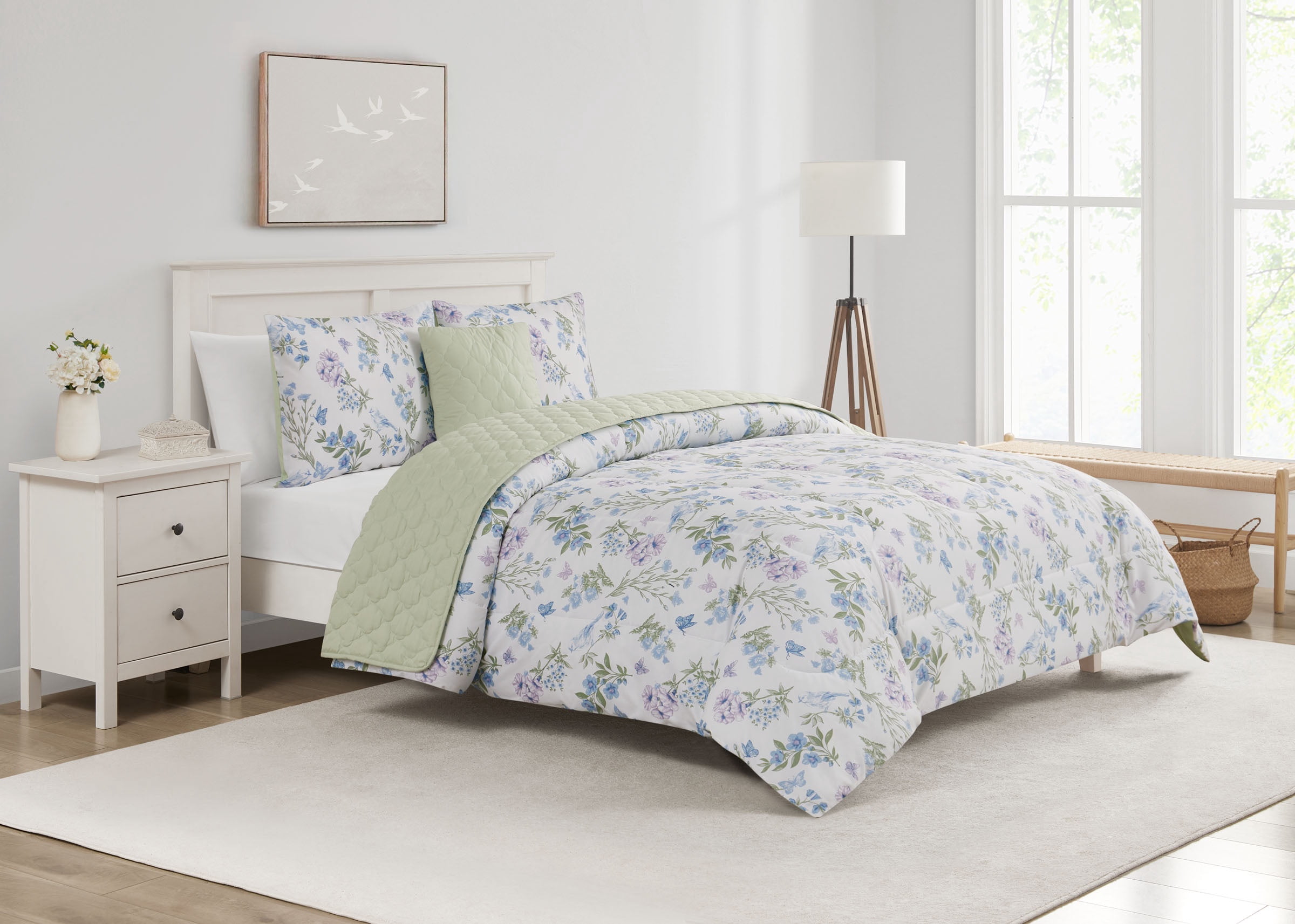 Bird Garden 5pc Queen Comforter/Quilt Set - Walmart.com