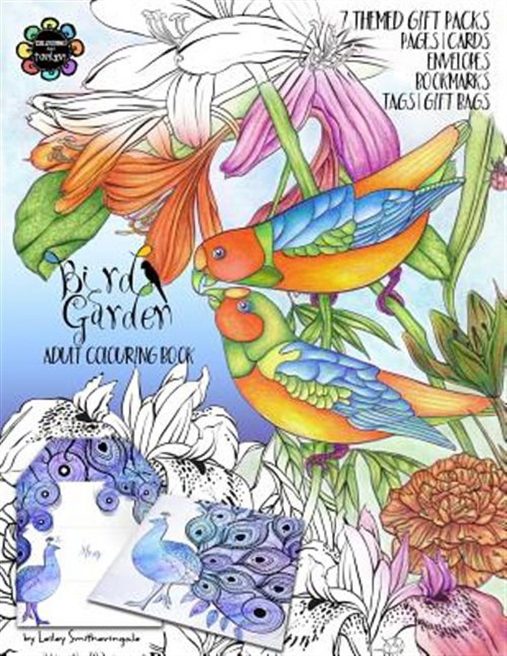 Bird Garden Adult Colouring Book: Themed Gift Packs to Colour and ...