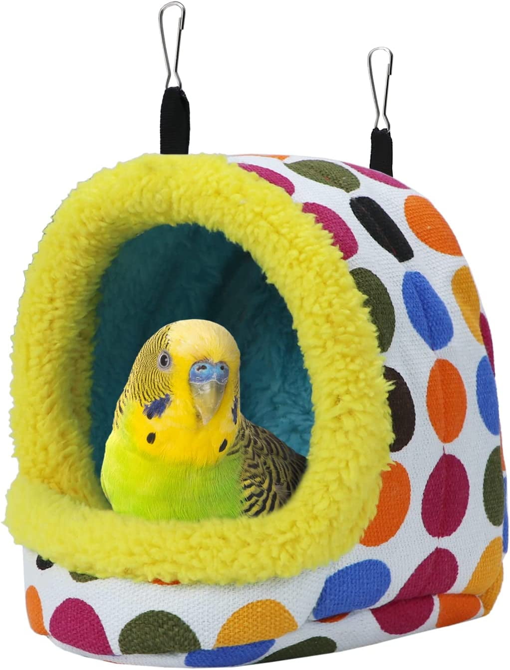 Bird Hanging Hammock Winter Warm Parrot Nest House Bed Plush Snuggle Pet Cave Hammock Toy for ...