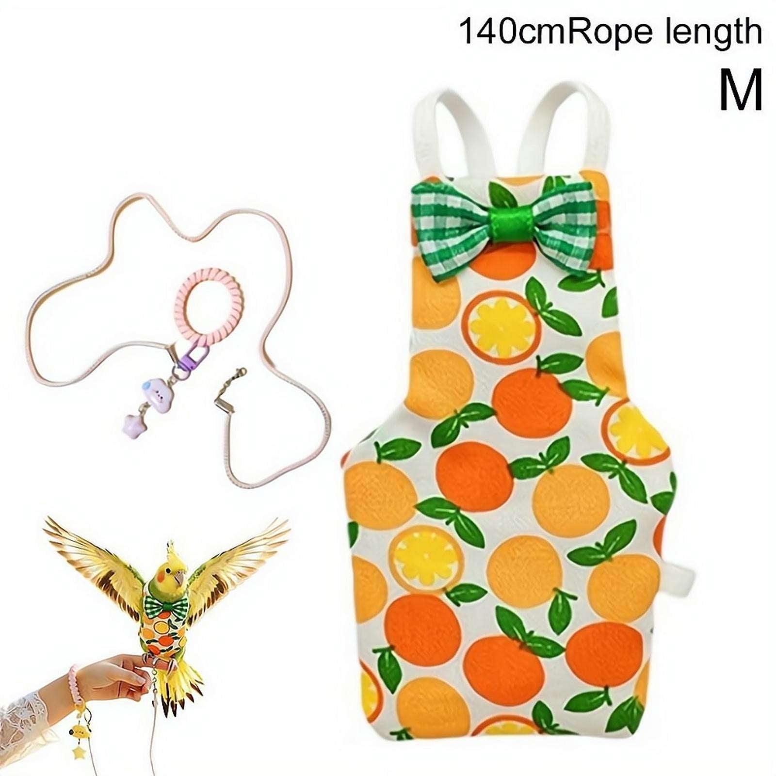 Bird Harness Leash Outdoor Walking Vest Clothes for Parakeet Budgie ...