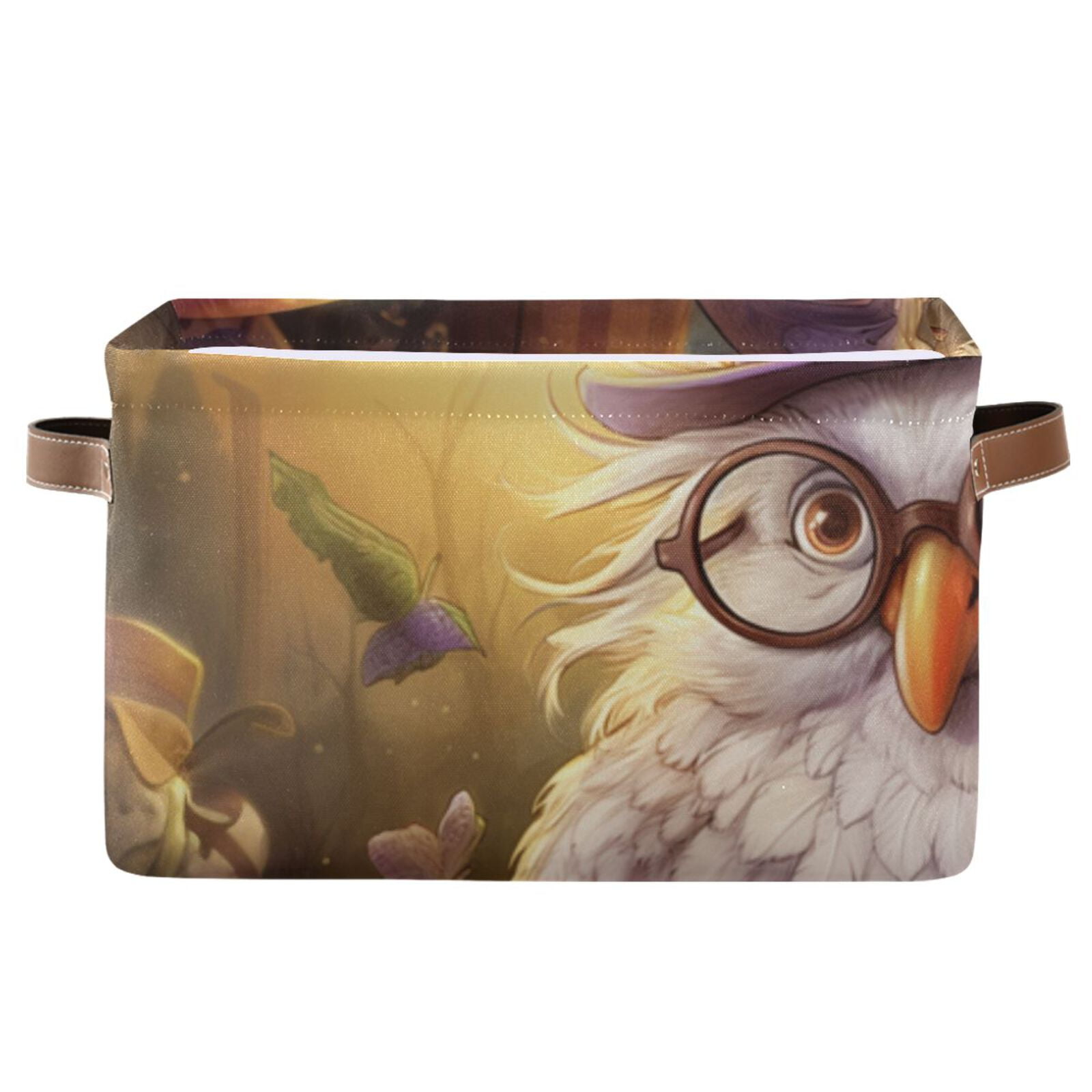 Bird Hat Glasses Dolls Storage Bins Baskets With Handles Storage Box ...