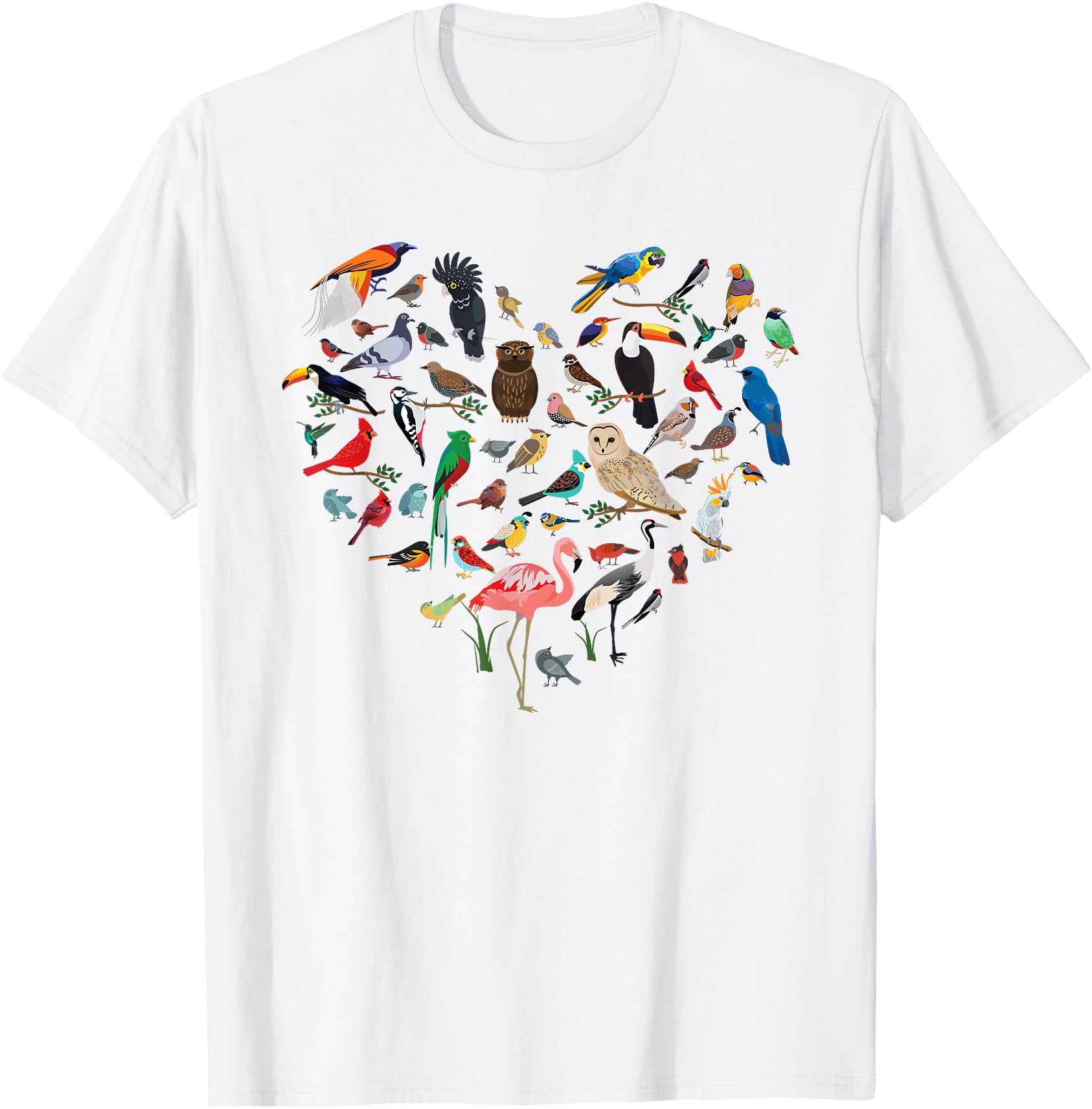 Bird Heart - Birding Bird Watching Birder Bird Watcher T-Shirt,Navy ...