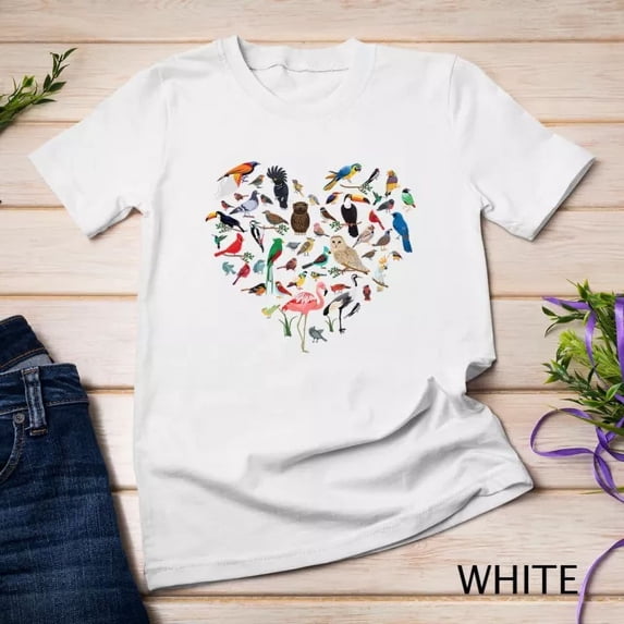 Bird Heart Birding Bird Watching Birder Bird Watcher Unisex T-Shirt ...