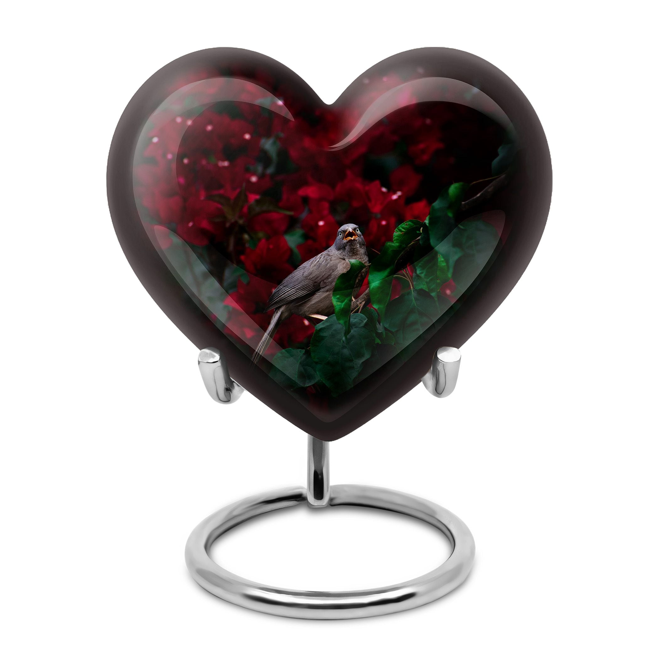 Bird Heart Urn for Ashes, Mini Heart Urn for Human Ashes, Small ...