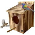 Bird House for Garden Wooden Houses with Pole birdhouses Outside ...