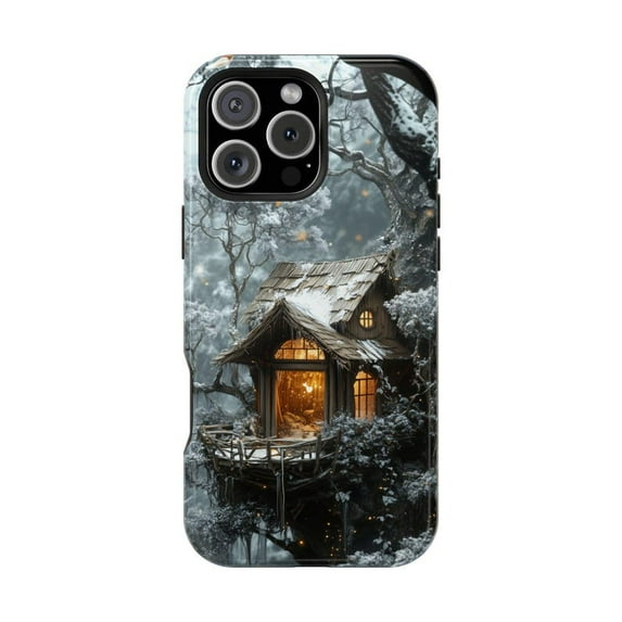 Bird House in Snowy Forest Winter Landscape Artwork Phone Case for 11 ...
