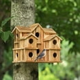 Bird Houses for Outside 10 Hole Bird House Room for 10 Bird Families ...