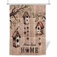 Bird Houses Shower Curtains for Bathroom, Sparrows Home Sweet Branch ...