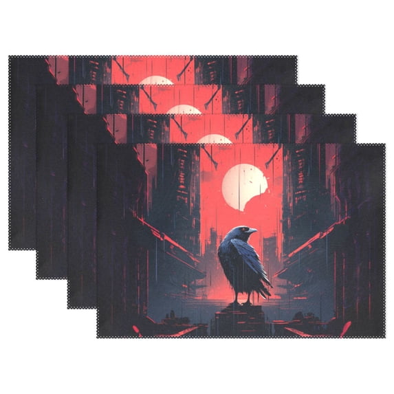 Bird Houses Sun Ruins 12×18 inch Placemats Heat Resistant Washable ...