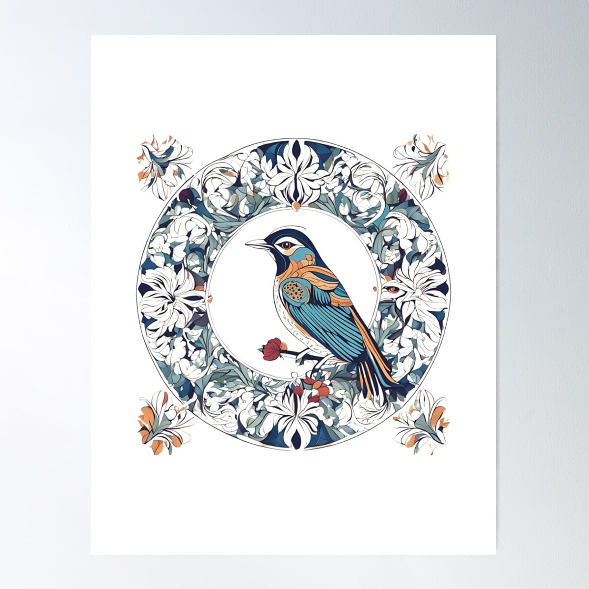 Bird In The Nest Poster Wall Art, Modern Wall Decor For Living Room ...