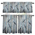Bird Kitchen Curtains Set for Windows, Birch Tree Curtains Valance and ...