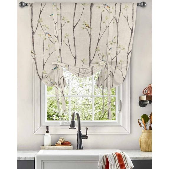 Bird Leaves Branch Window Curtain for Living Room Home r Blinds Drapes ...