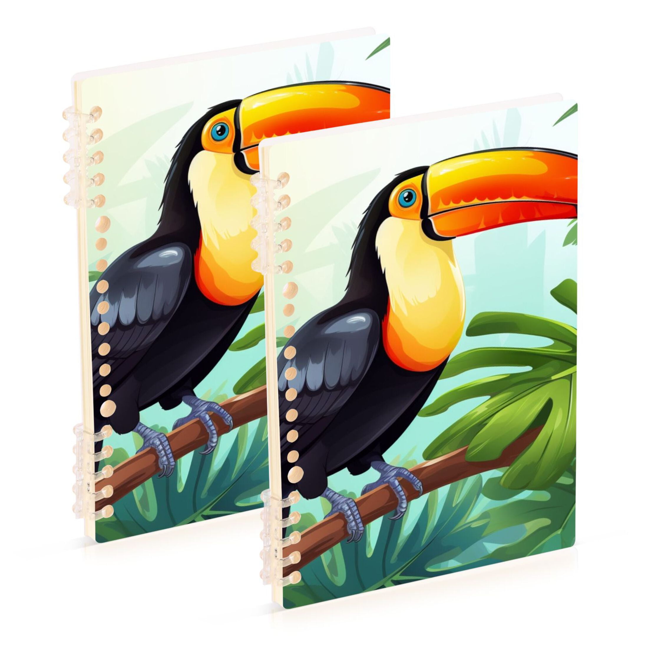 Bird Leaves Parrot Ring Binder Notebook Journey Note Diary College ...