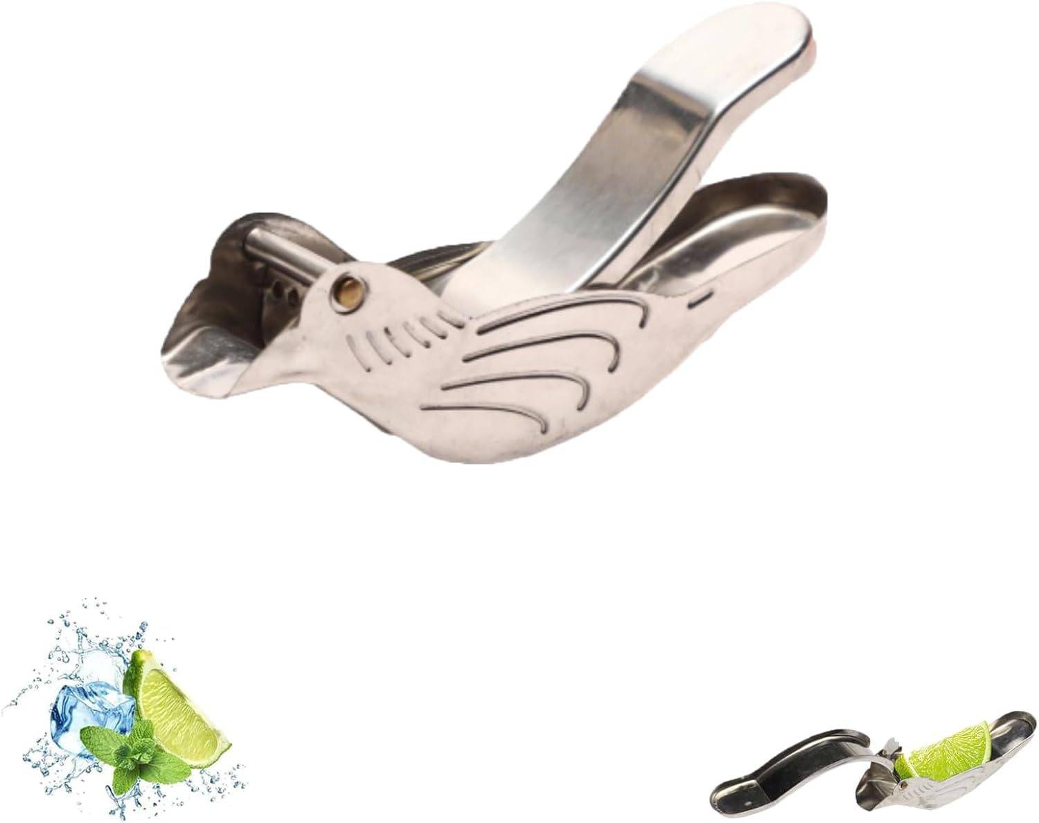 Bird Lemon Squeezer with Pour Spout, Bird Lime Squeezer Stainless Steel, Bird Lemon Squeezer ...
