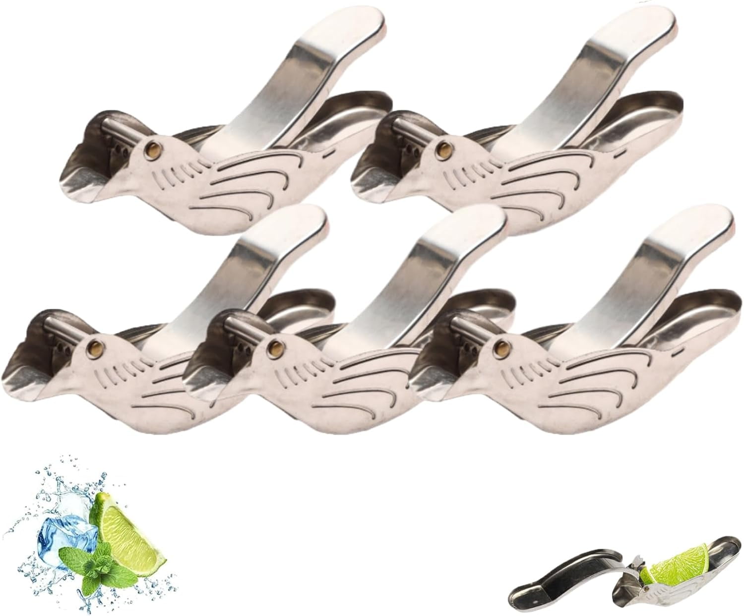 Bird Lemon Squeezer with Pour Spout, Bird Lime Squeezer Stainless Steel ...