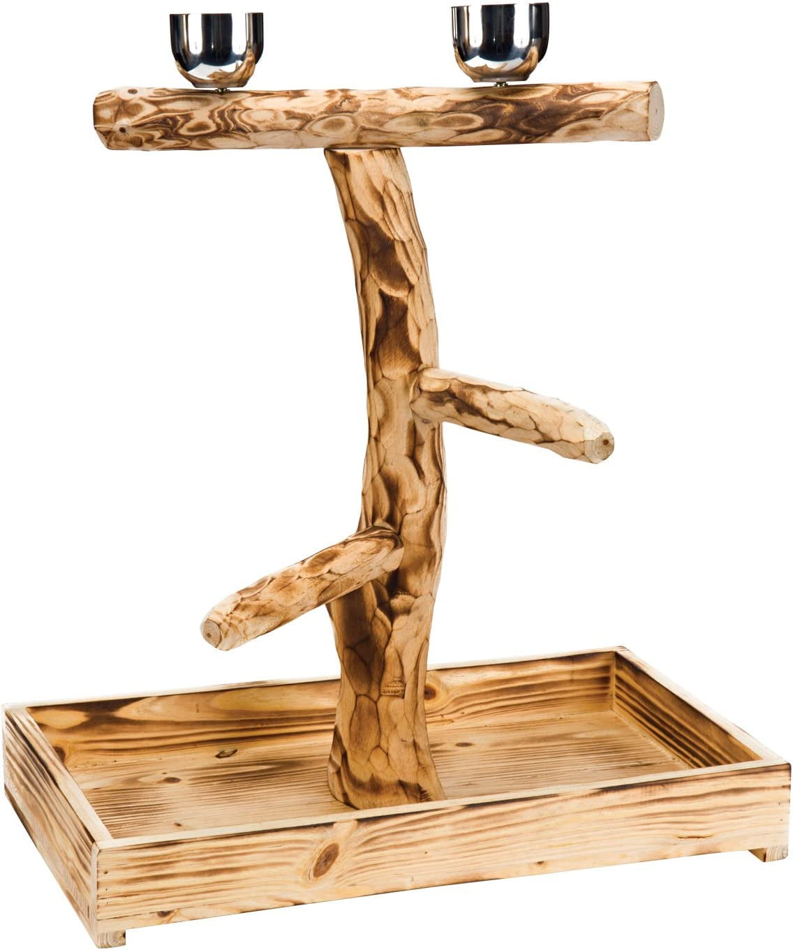 Bird-Life Natural Wood Tree Perch for Large Birds and Parrots ...