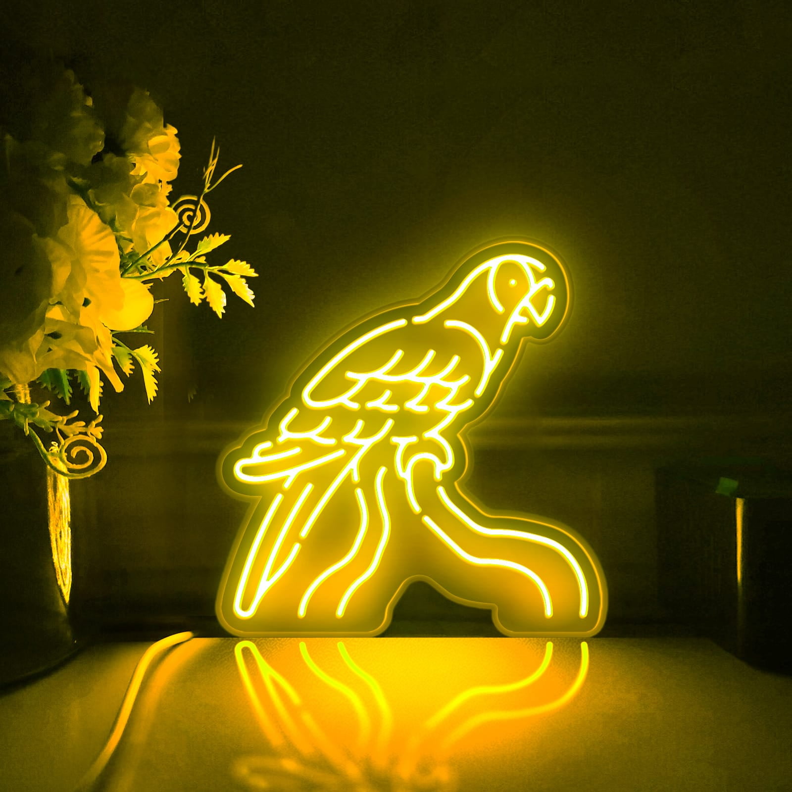 Bird, Macaw Led Light Box, Dimmable Neon-Like Light Signs USB Power for ...