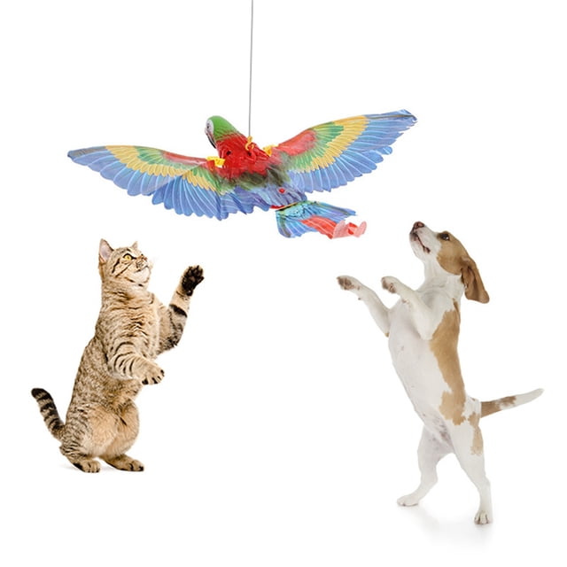 Bird Mechanical Flying Toy, Bird Interactive Cat Toy, Electric Hanging ...