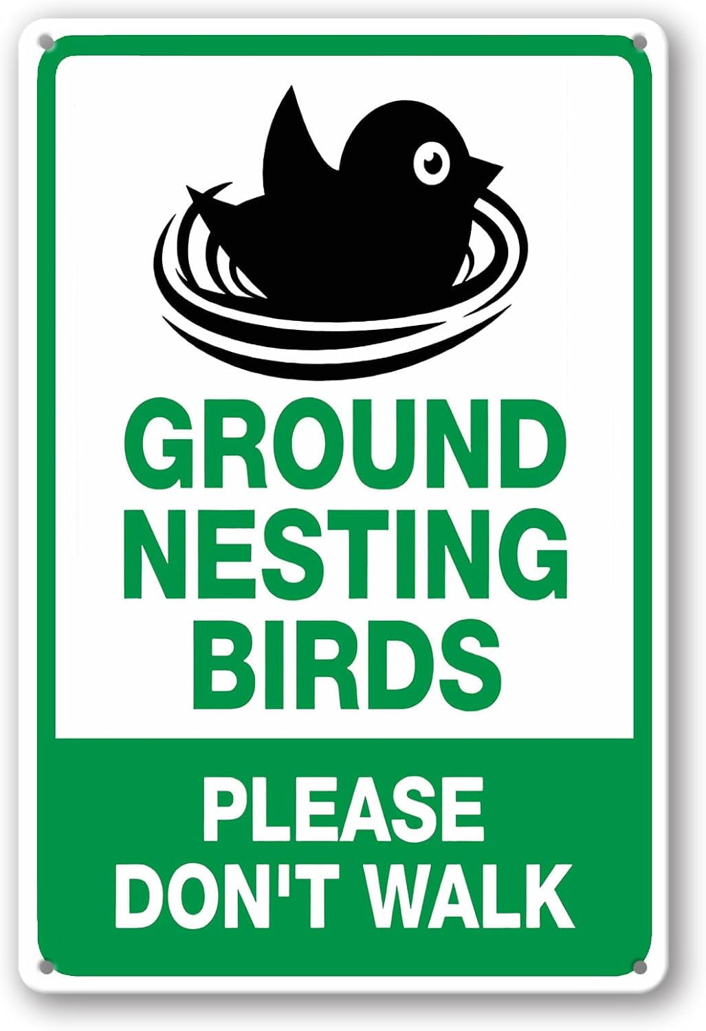 Bird Metal Sign Ground Nesting Birds Please Do Not Walk Sign 8x12inch ...