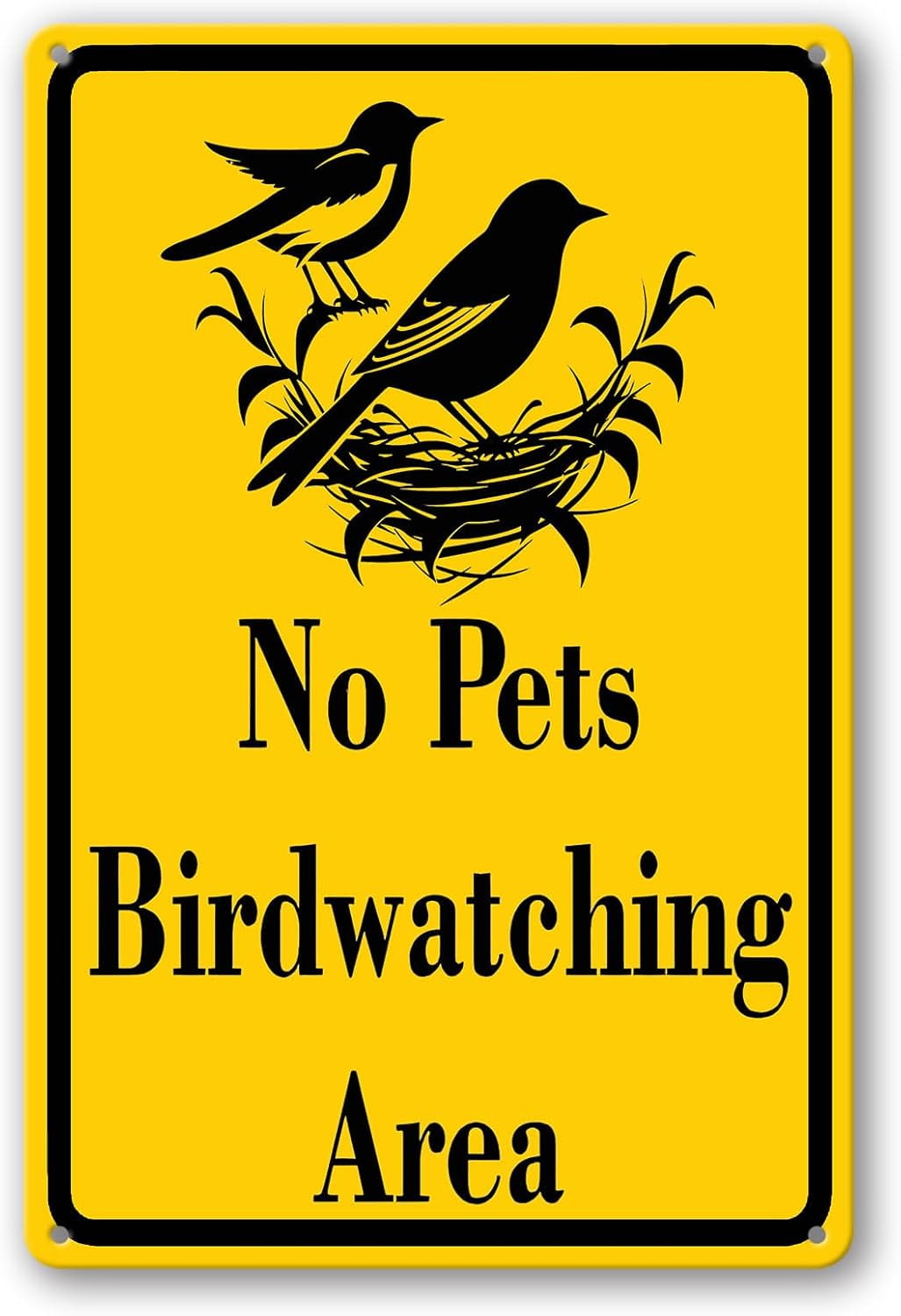 Bird Metal Sign No Pets Birdwatching Area Sign 8x12inch Aluminum Sign ...