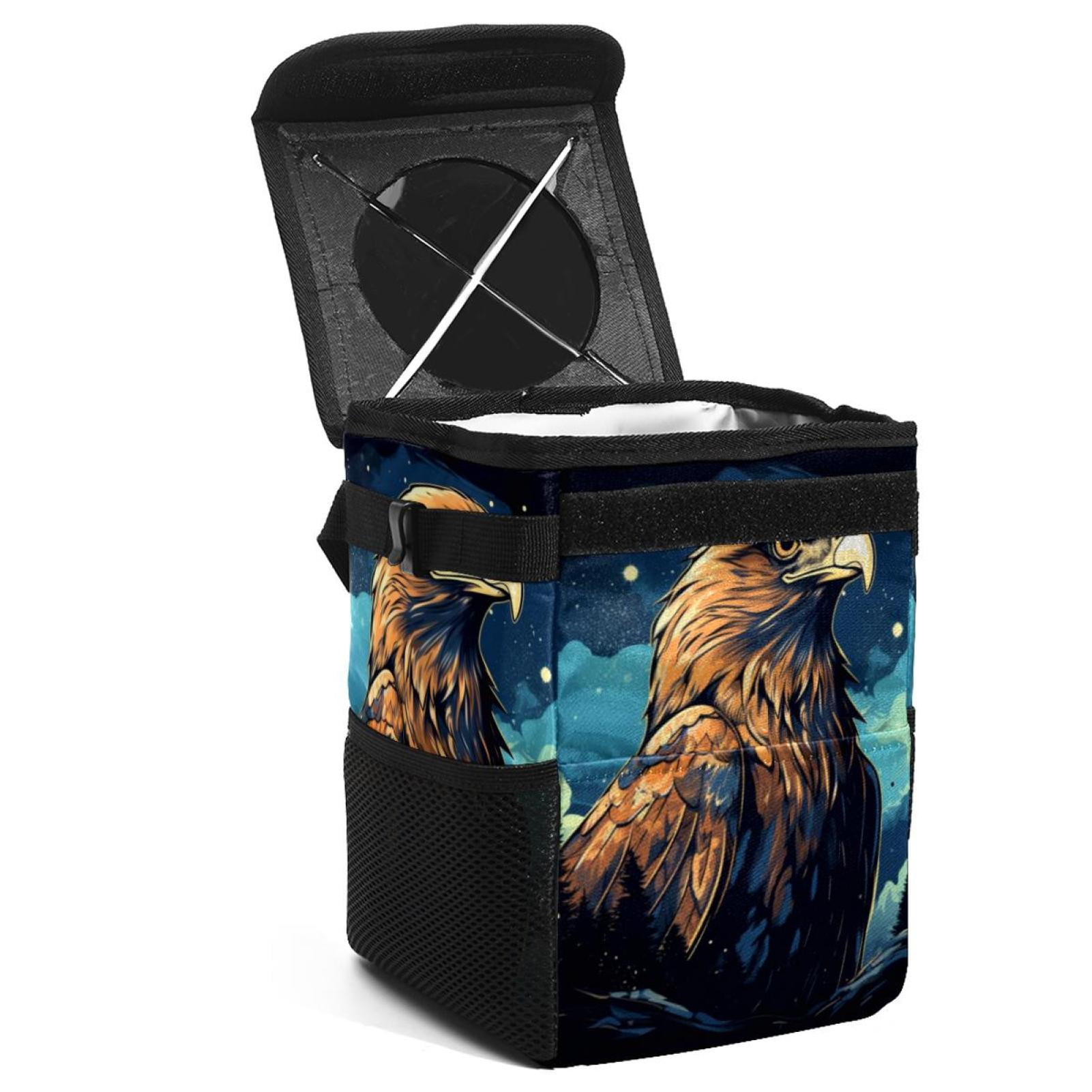 Bird Mini Trash Can Car Garbage Can Car Trash Can Foldable with Lid ...