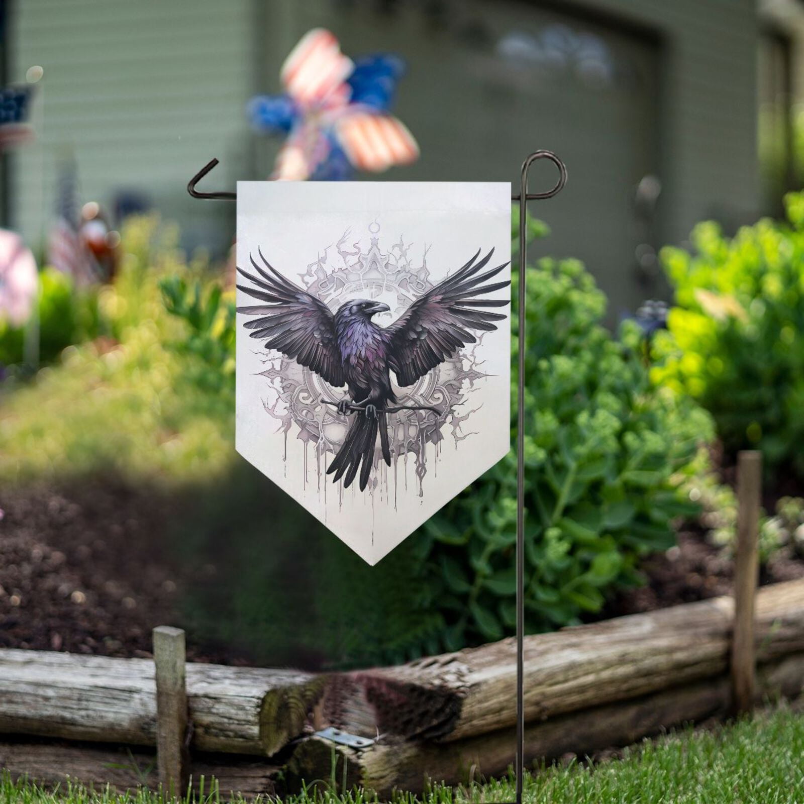Bird Mirror Garden Flag 18" x 12.5" Double Sided Yard Lawn Outdoor ...