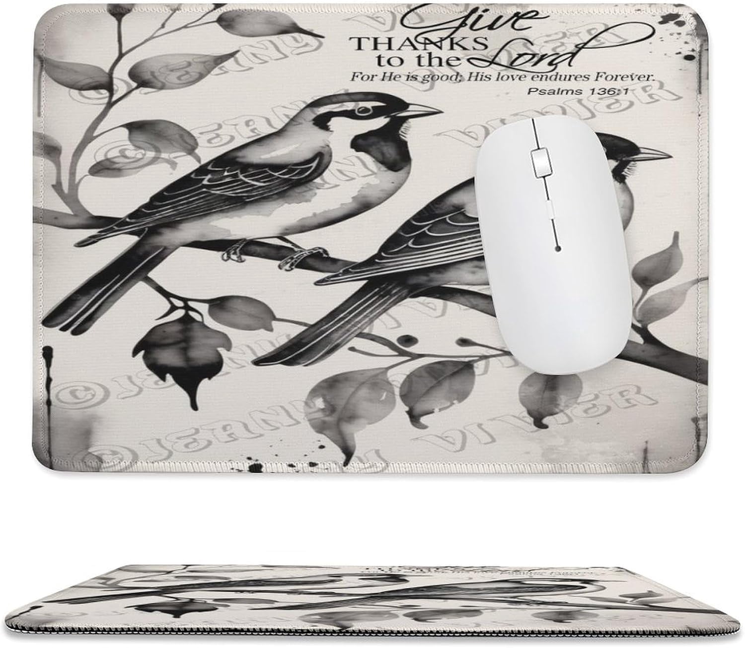 Bird Mouse Pad, Rectangle Non-Slip Rubber Mousepad, Stitched Edge,Funny ...