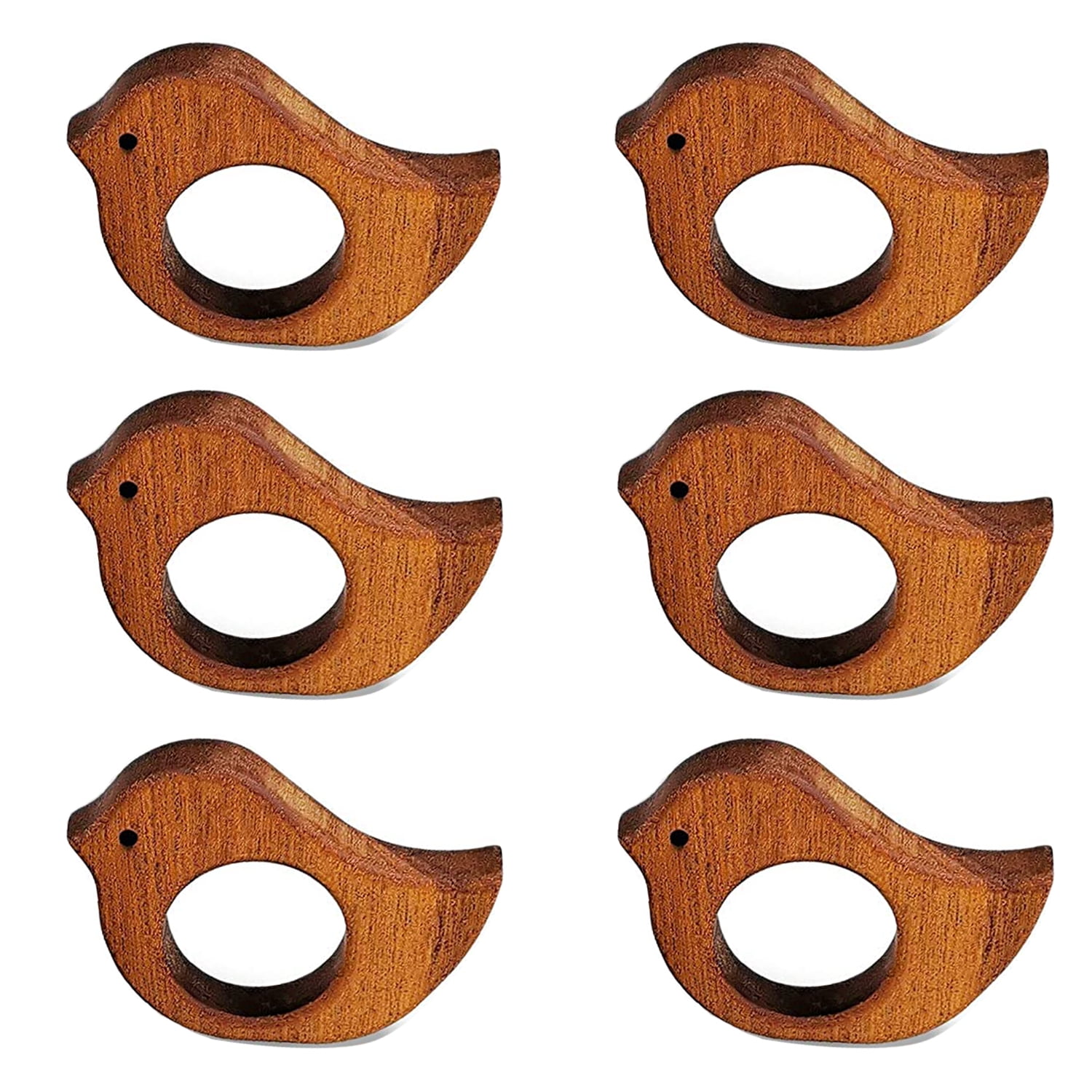 Bird Napkin Rings Set of 6 - Vintage Cottage Animal Bird Napkin Ring ...